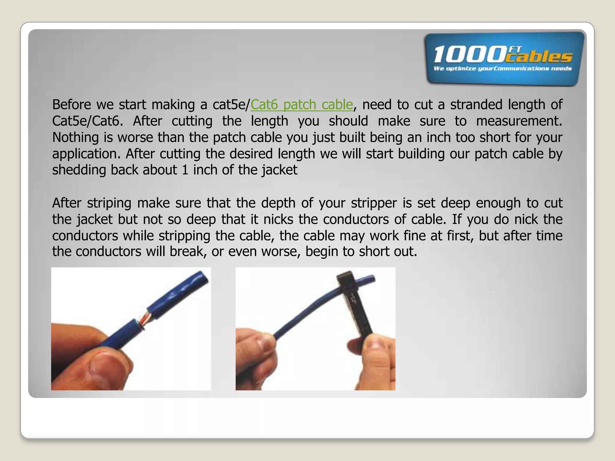 How To Make Category5/Cat5e or Category6/Cat6 Patch Cable | PPTX