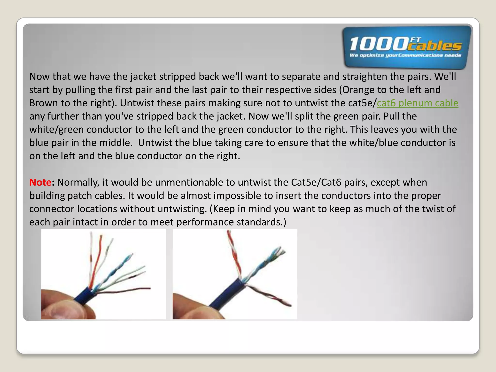 How To Make Category5/Cat5e or Category6/Cat6 Patch Cable | PPTX