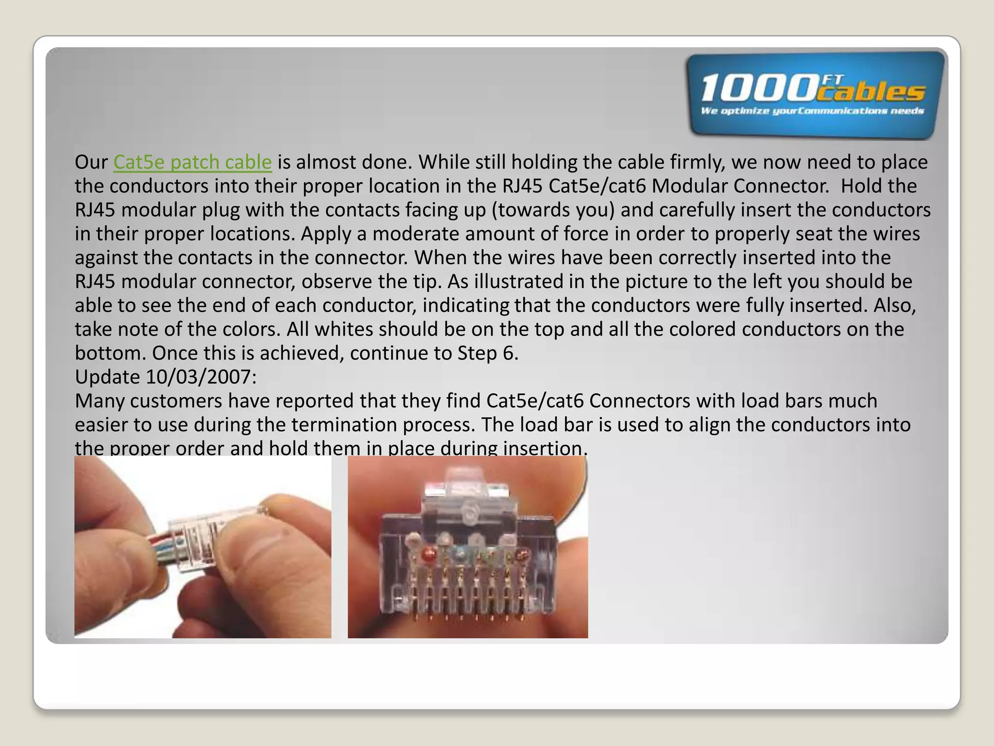 How To Make Category5/Cat5e or Category6/Cat6 Patch Cable | PPTX