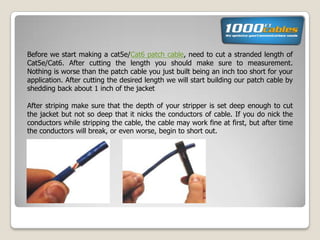 How To Make Category5/Cat5e or Category6/Cat6 Patch Cable | PPTX