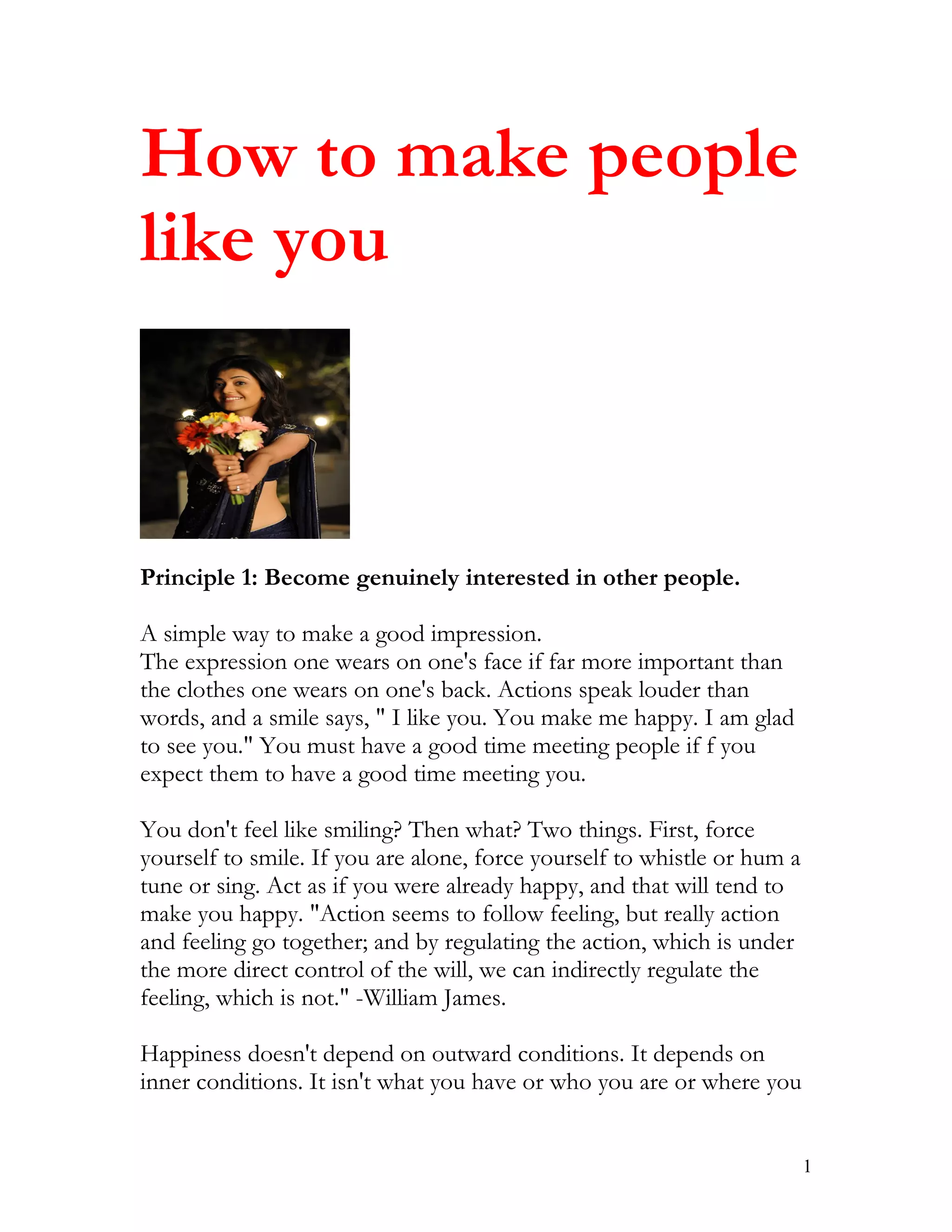 How to make people like you | DOC