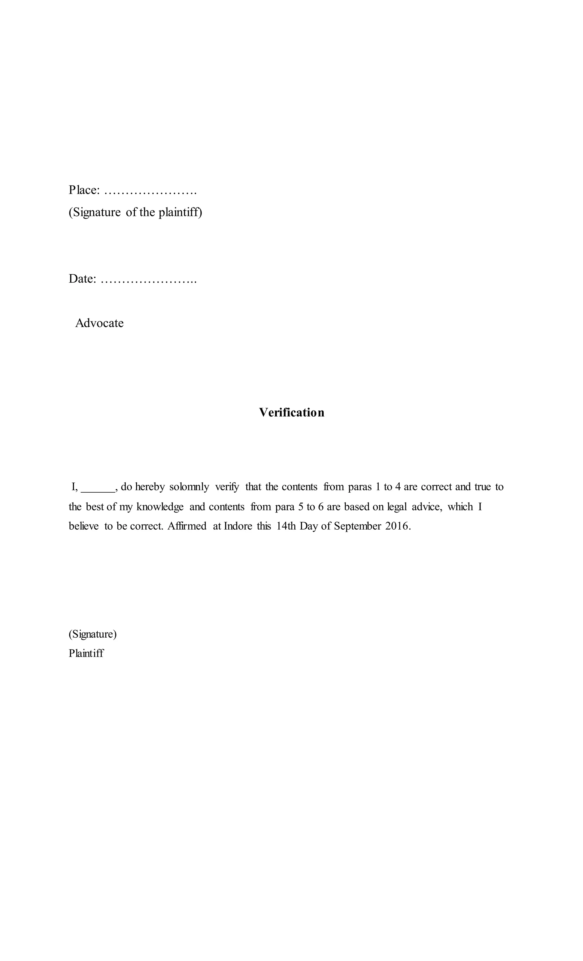 How to make plaint,Presented by :Shah Arafat Ayatullah | DOCX