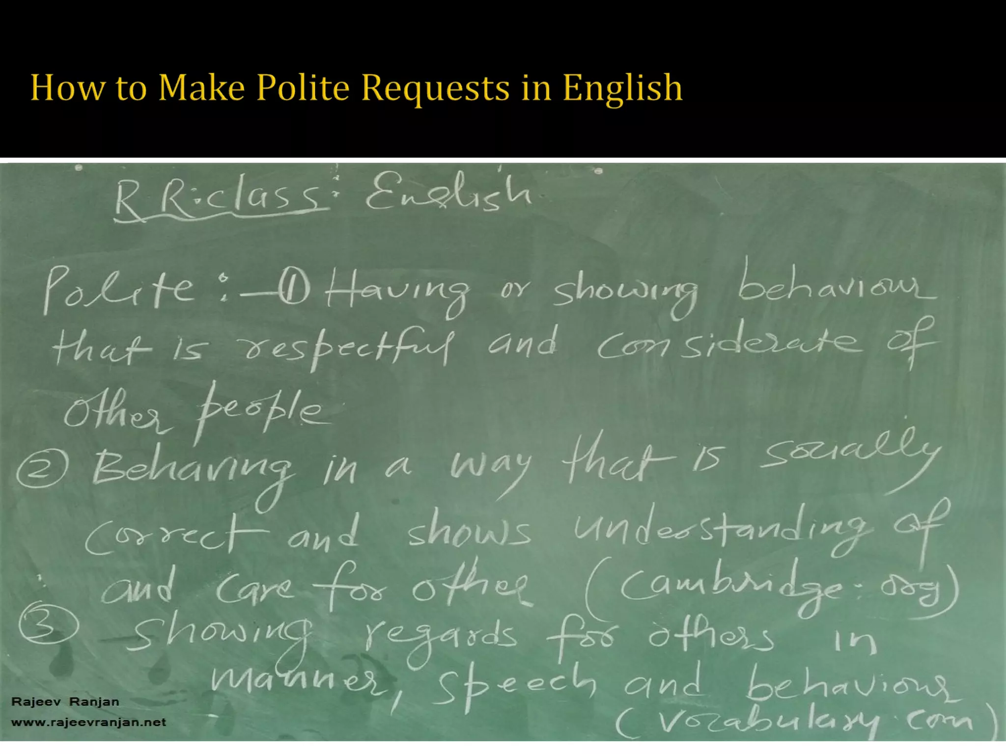 How to Make Polite Requests in English Language | PPT