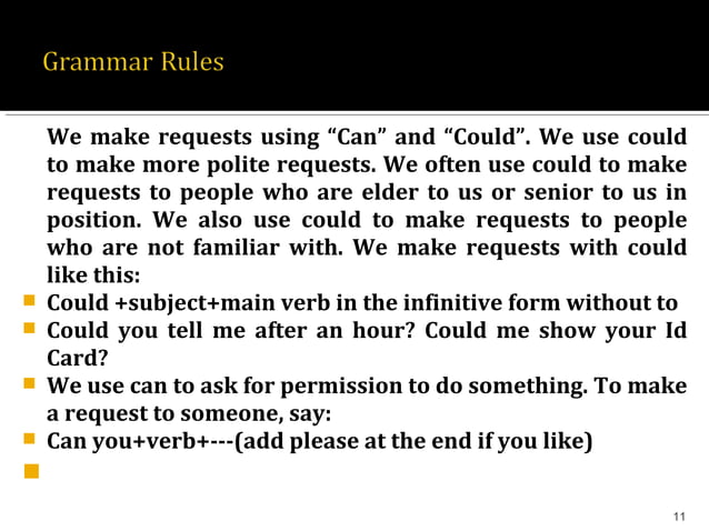 How to Make Polite Requests in English Language | PPT