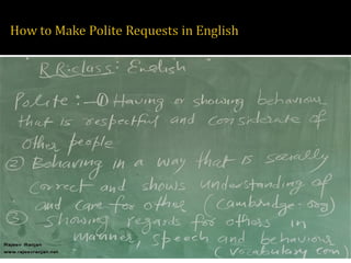 How to Make Polite Requests in English Language | PPT