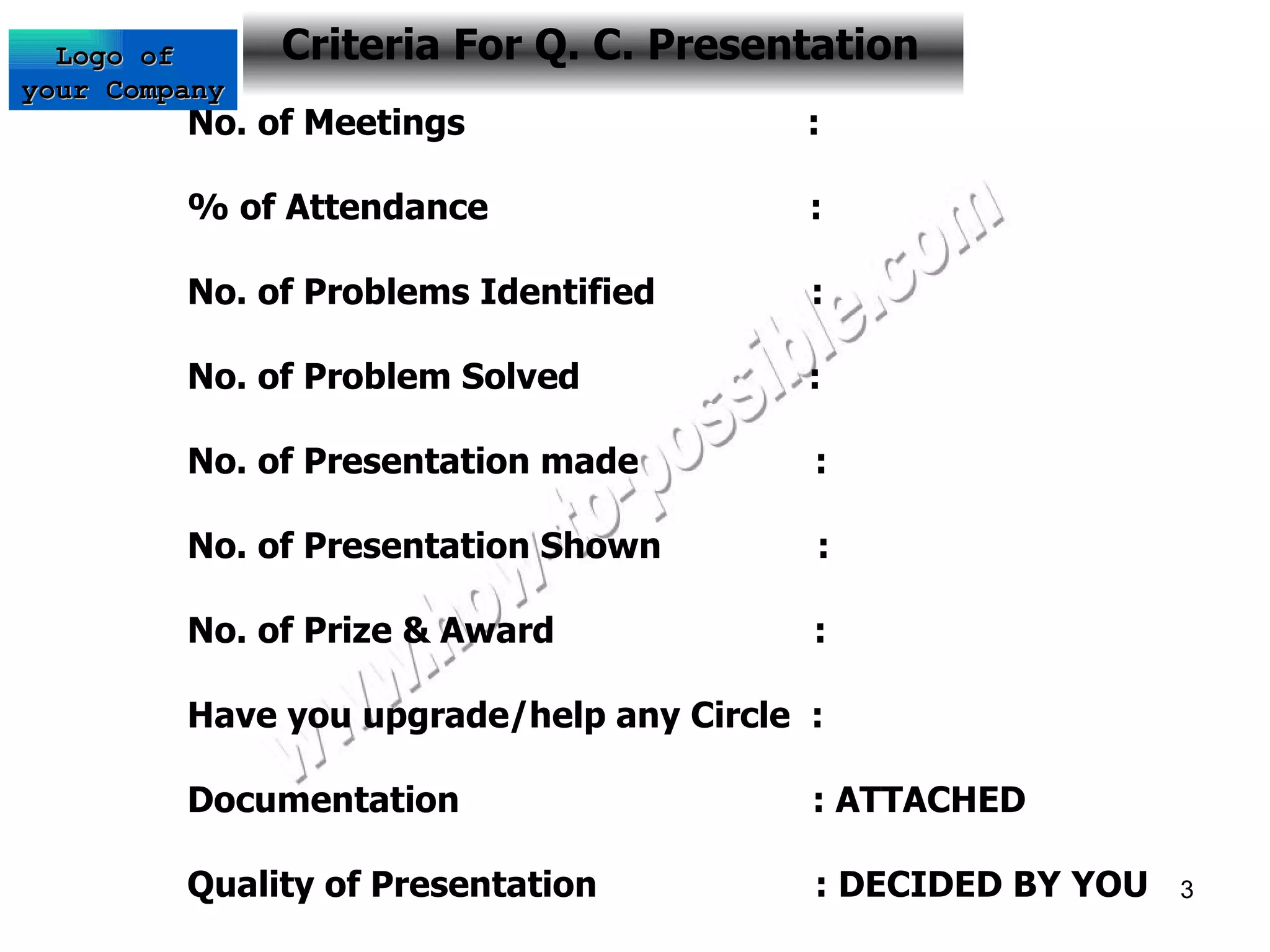 How to make presentation for qc competition | PPT