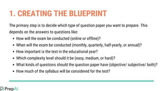 How to Make Your Own Question Paper? | PDF