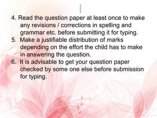 How to make question paper | PPT