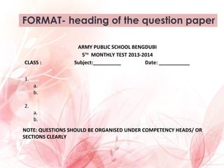 How to make question paper | PPT