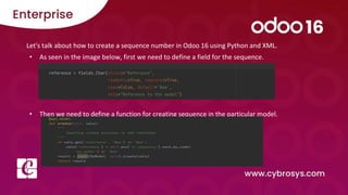 How to Make Sequence Number in Odoo 16 | PPT
