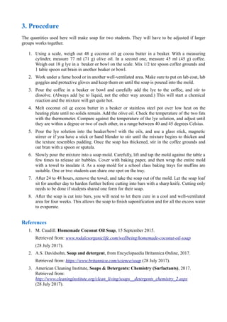 How to make soap - Experiment for Chemistry lessons | PDF