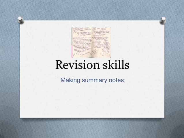 How to make summary notes | PPT