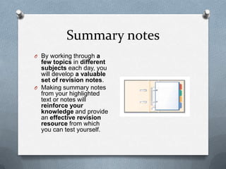 How to make summary notes | PPTX