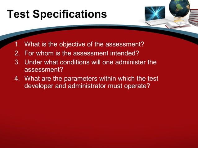 How to make table of specs | PPT