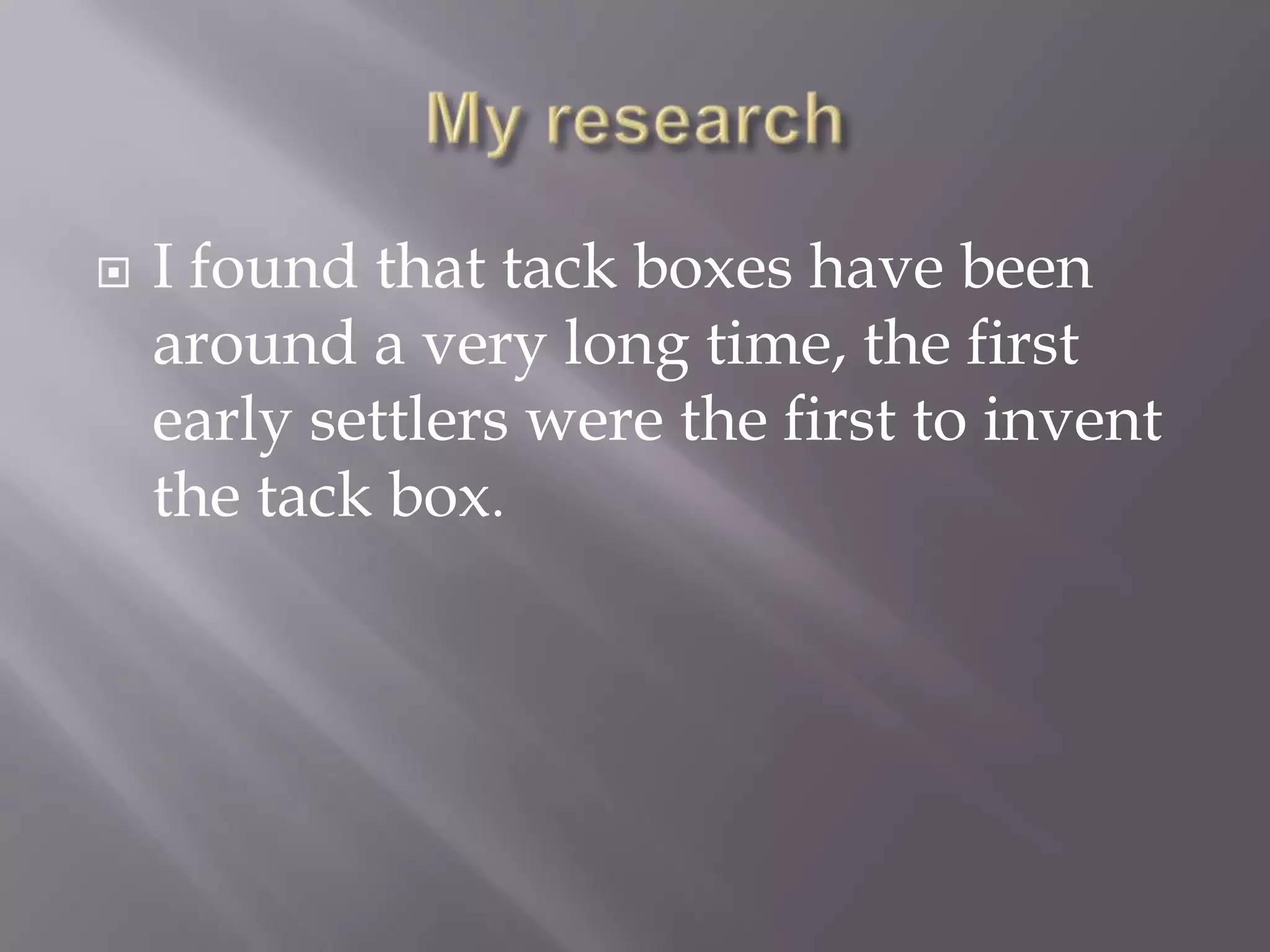 How to make tack box | PPT