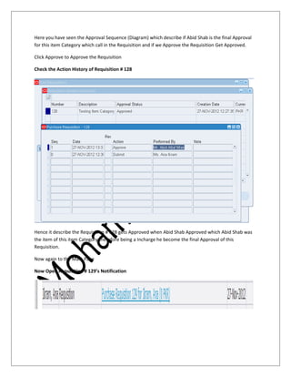 Requisition Hierarchy Based on the Item Catagory | DOC