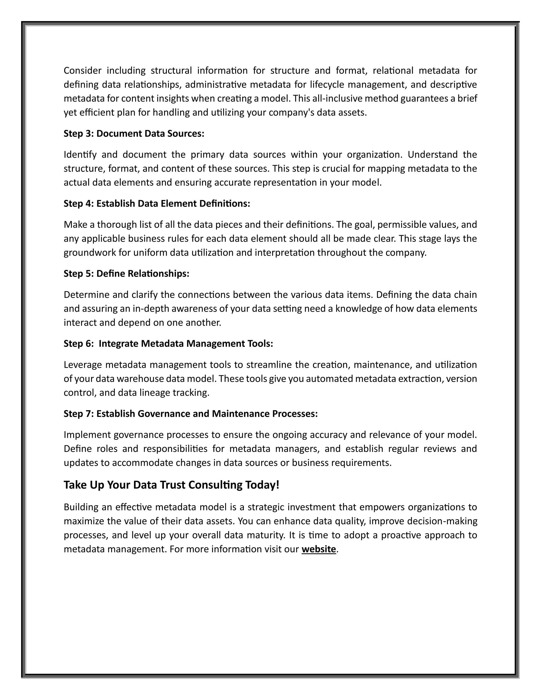 How to make the Metadata Model| EWSolutions | PDF | Databases ...