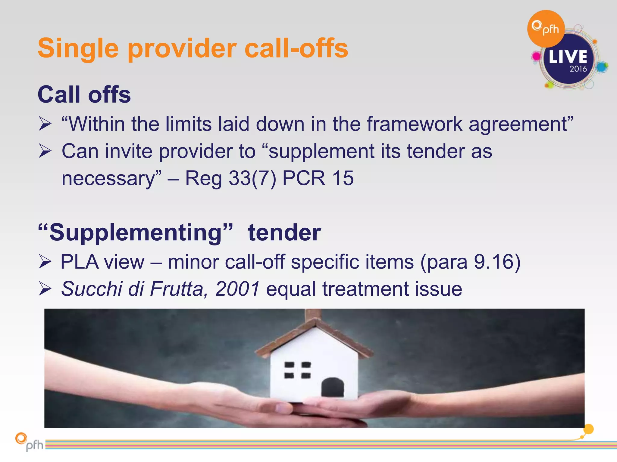 How to make the most of framework agreements - Andrew Millross | PPTX