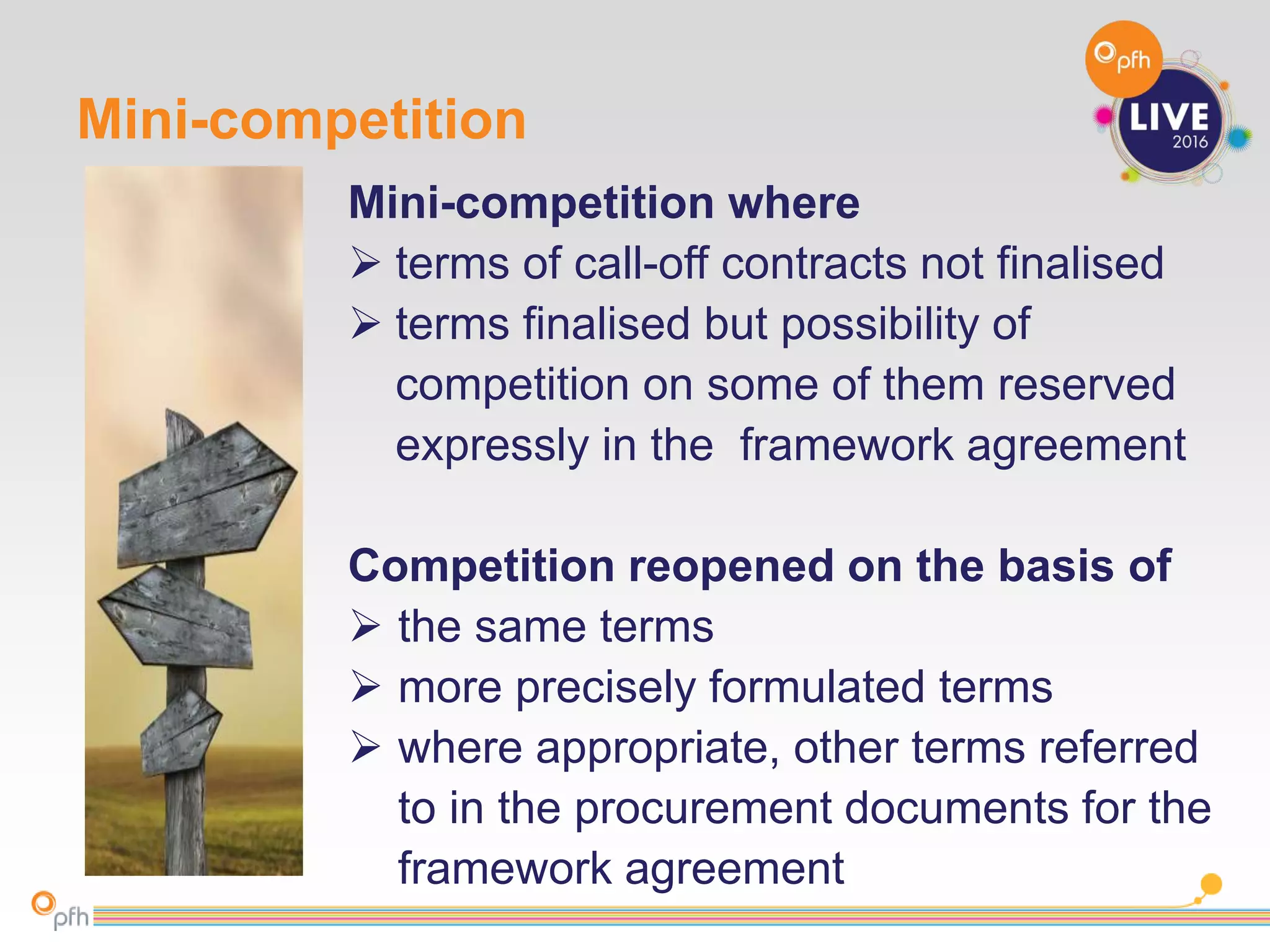 How to make the most of framework agreements - Andrew Millross | PPTX