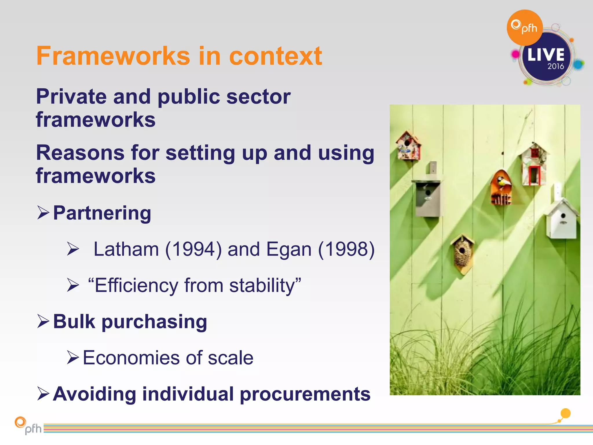 How to make the most of framework agreements - Andrew Millross | PPTX