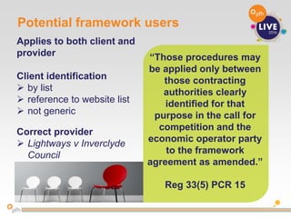 How to make the most of framework agreements - Andrew Millross | PPTX