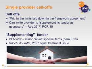 How to make the most of framework agreements - Andrew Millross | PPTX