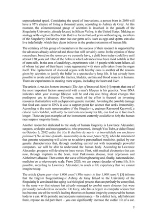 HOW TO MAKE THE UTOPIA OF ACHIEVING THE IMMORTALITY OF HUMAN BEINGS A ...