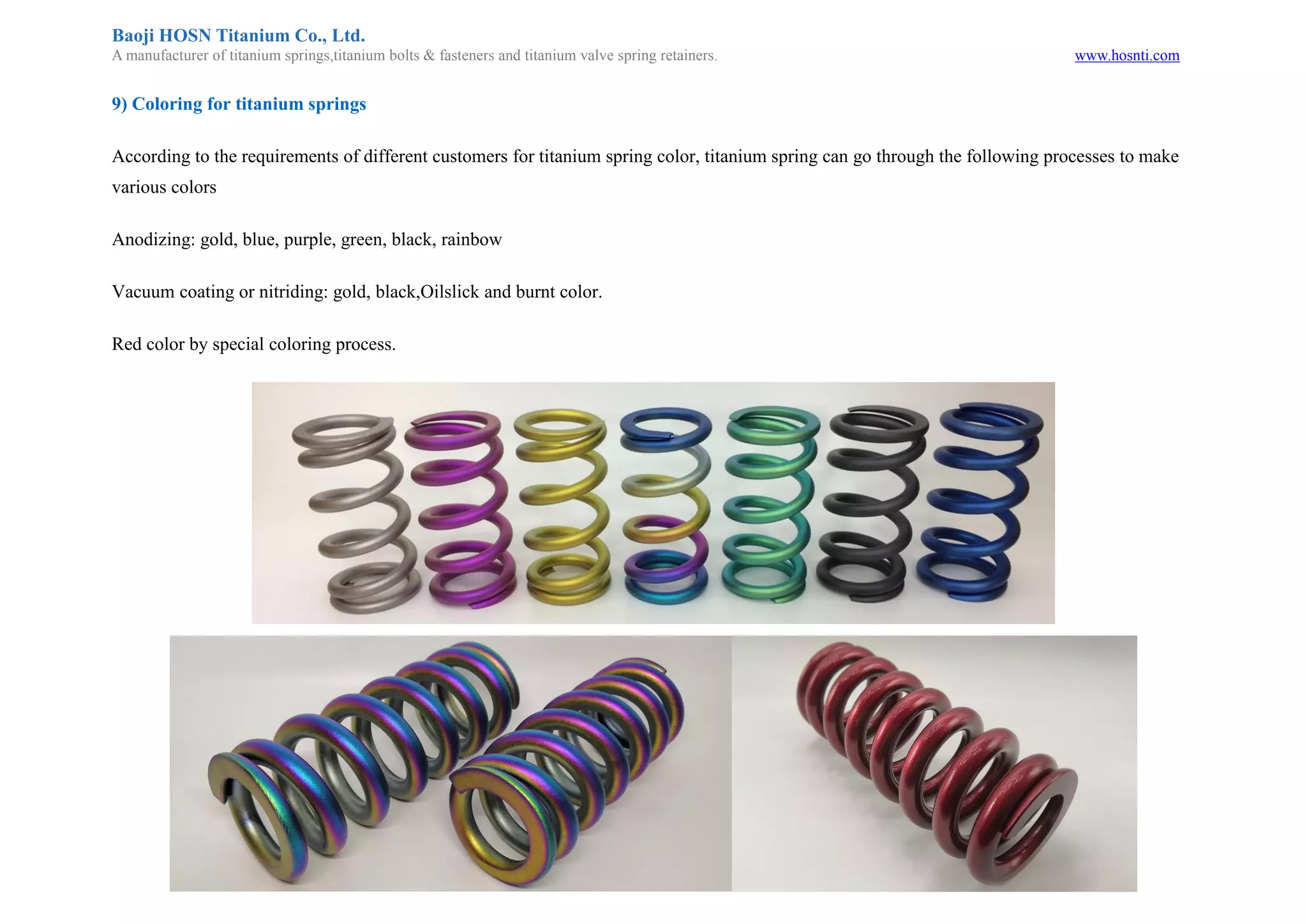 How to make titanium spring | PDF