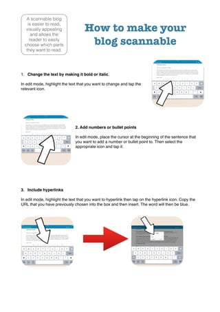 How to make your blog scannable | PDF