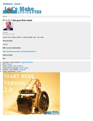 How to make your first robot report | PDF