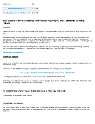 How to make your first robot report | DOCX