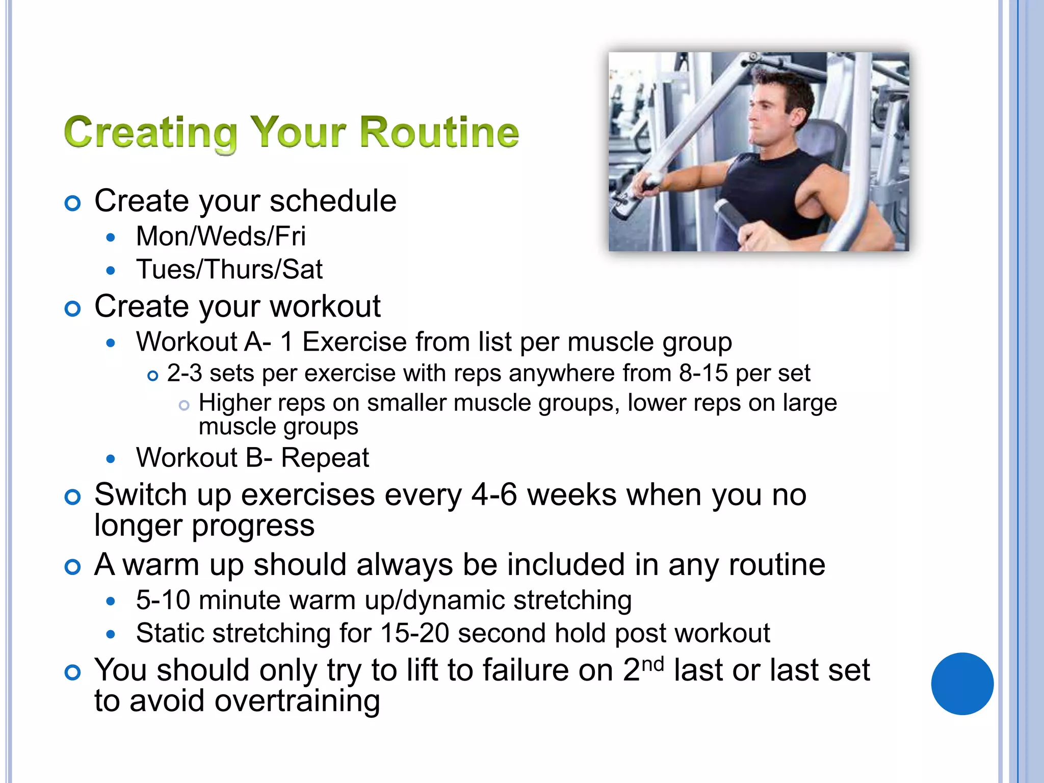 How to make your own beginner weight lifting routine | PPTX | Fitness ...