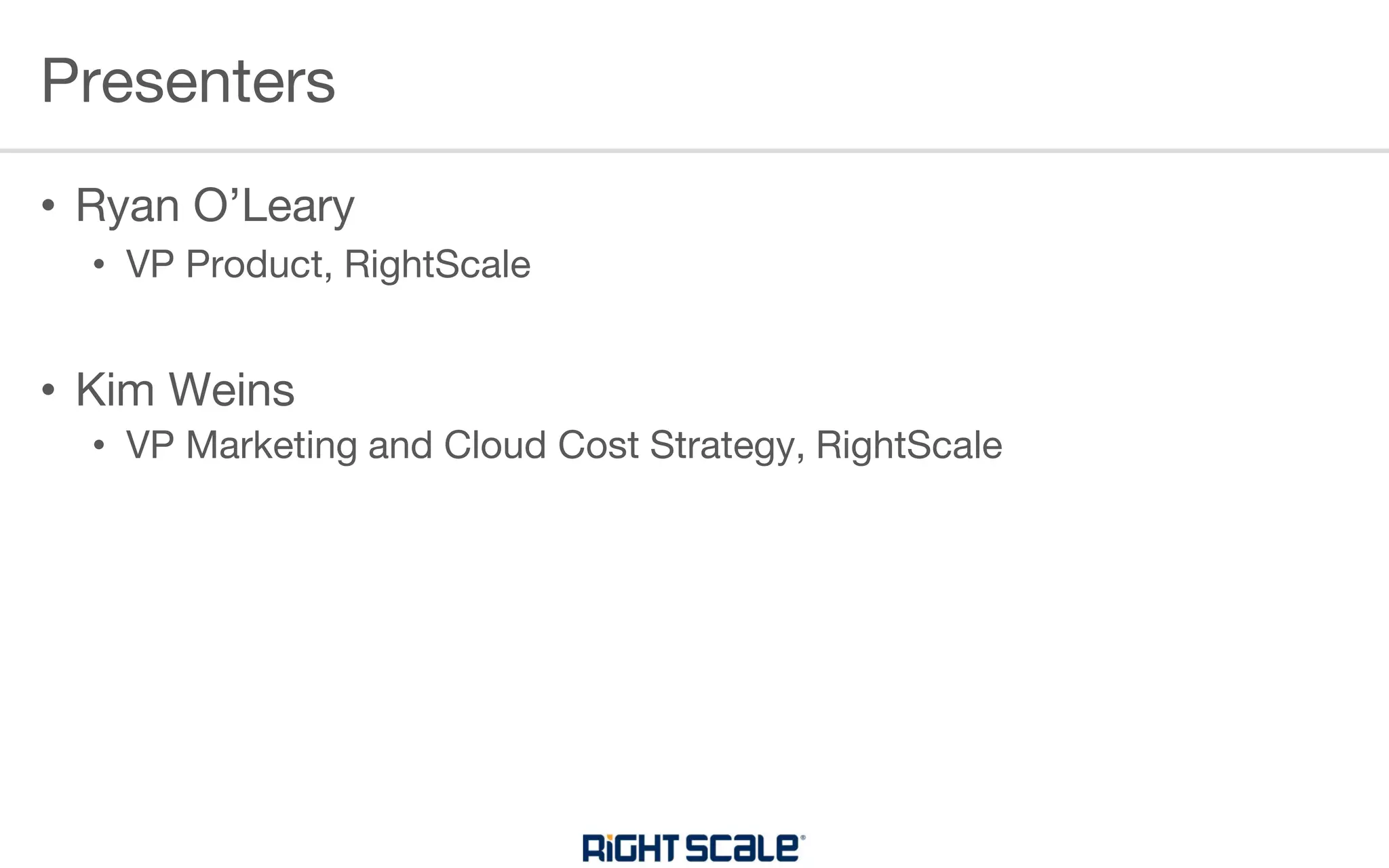 How to Manage Cloud Costs with RightScale Optima | PPT