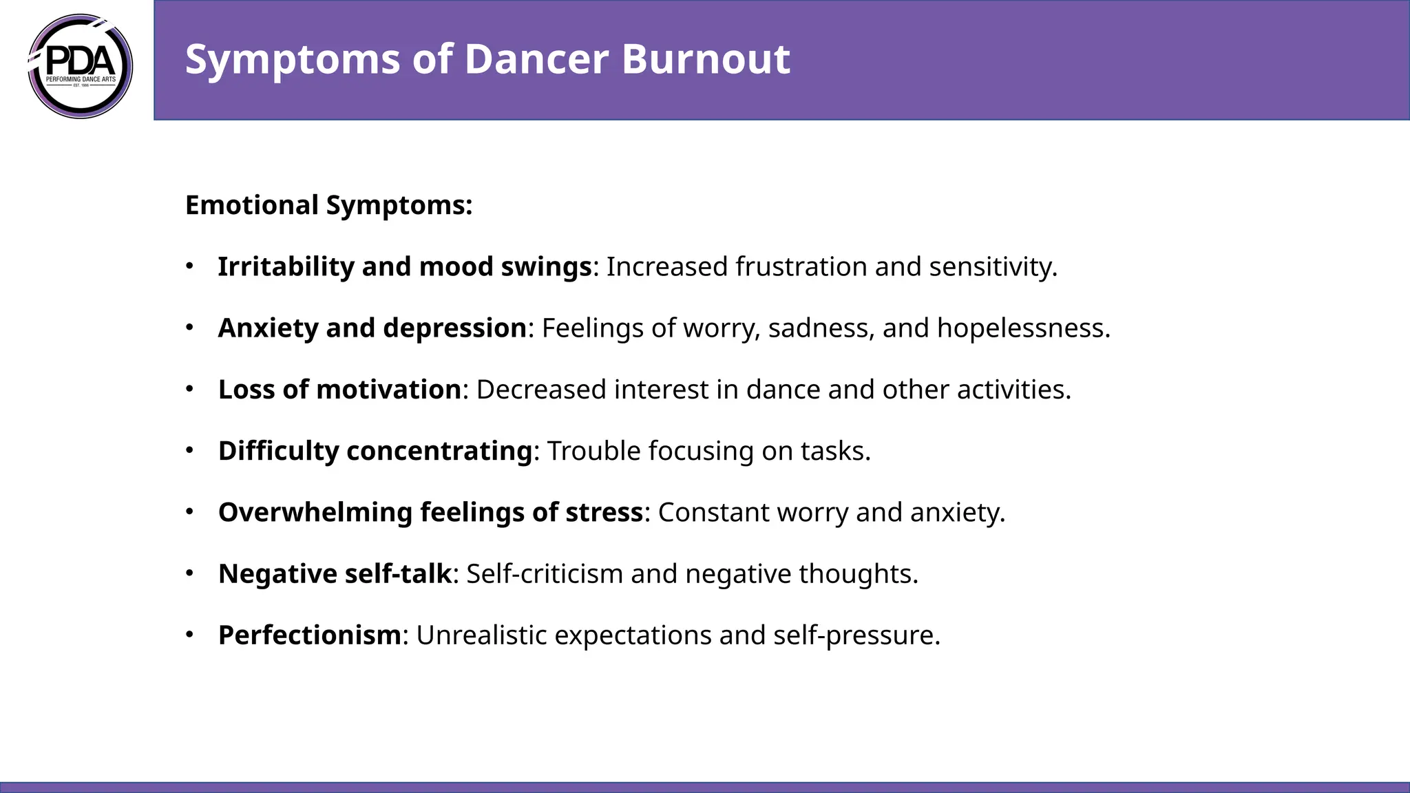 Understanding and Preventing Dancer Burnout | PPTX