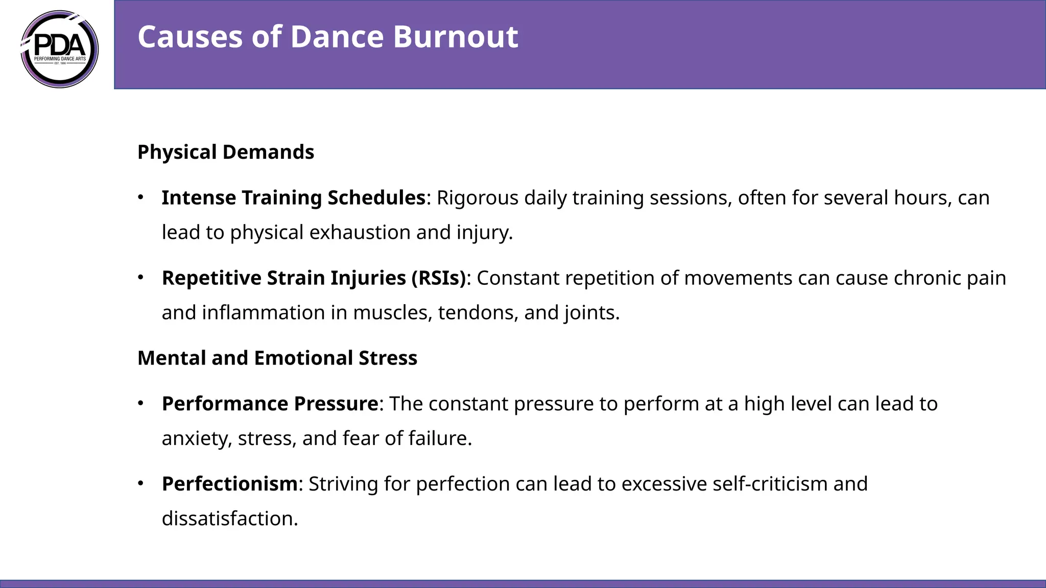 Understanding and Preventing Dancer Burnout | PPTX