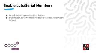 How to Manage Expiry Date in Odoo 18 Inventory | PPTX