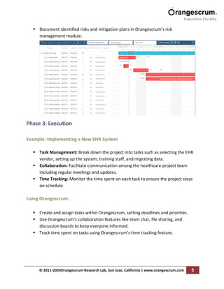 How To Manage Healthcare Projects Using Orangescrum Project Collaboration Tool | PDF