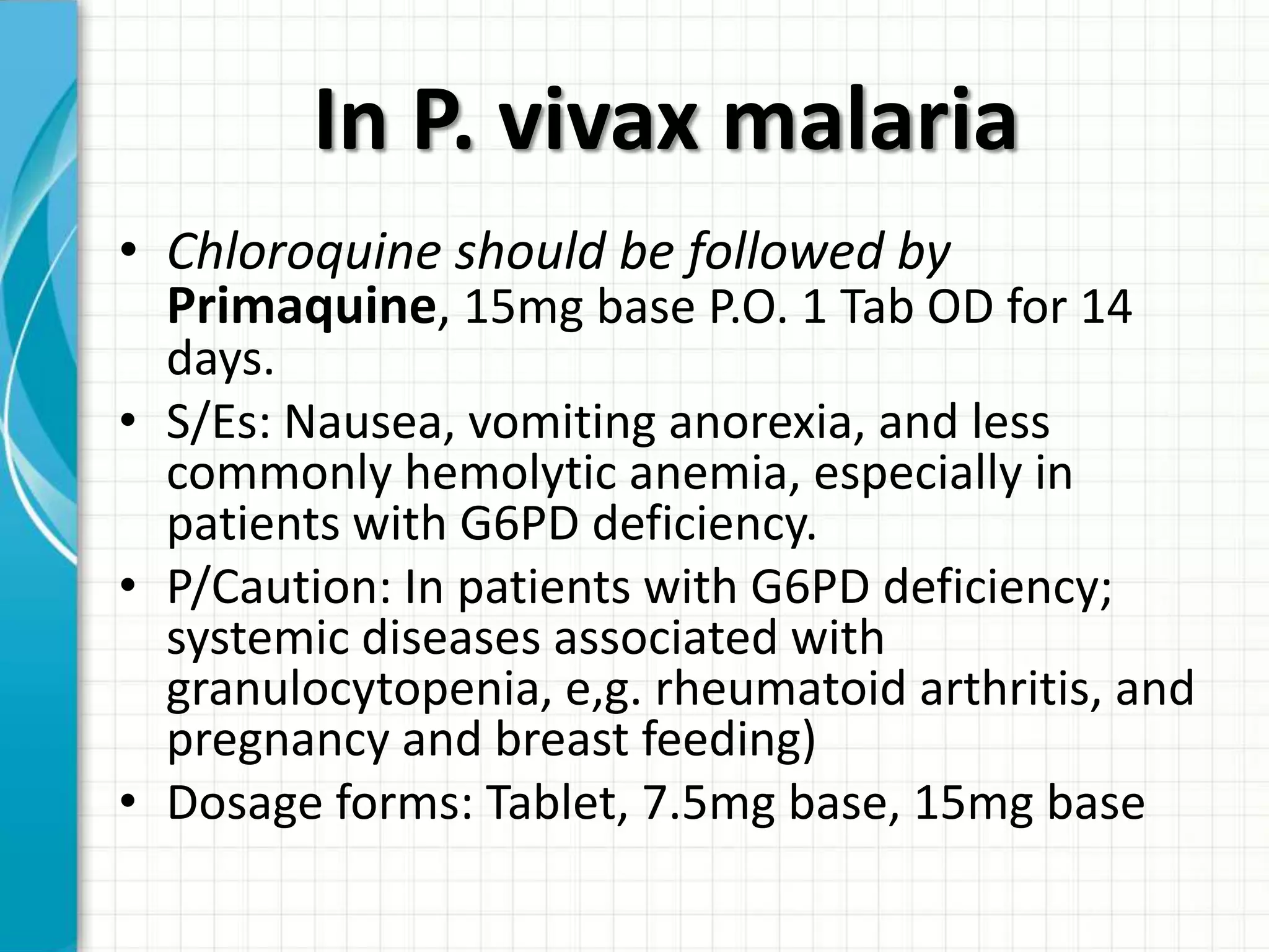 How to manage malaria in a outpatient clinic in ethiopia | PPTX