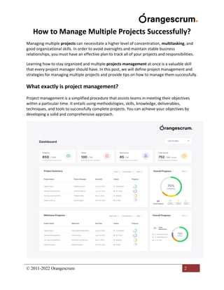 How to Manage Multiple Projects Successfully | PDF
