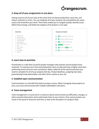 How to Manage Multiple Projects Successfully | PDF