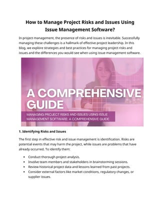 How to Manage Project Risks and Issues Using Issue Management Software.docx