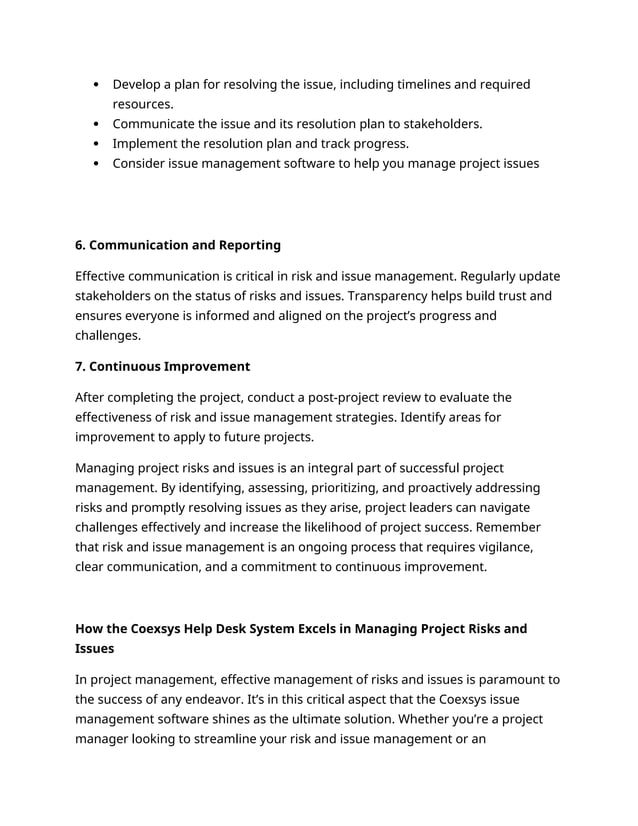 How to manage project risks and issues using issue management software1.docx