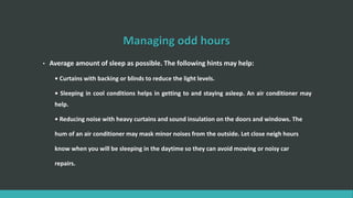 How to manage shiftwork | PPTX