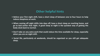 How to manage shiftwork | PPTX