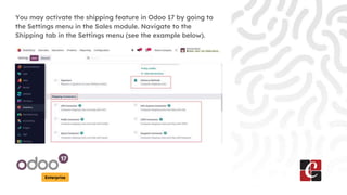 How to Manage Shipping Connectors & Shipping Methods in Odoo 17 | PPTX
