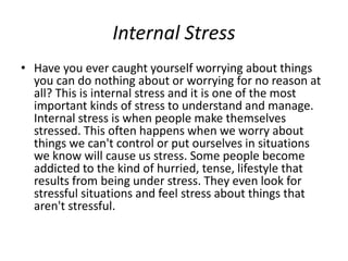 How to manage stress ppt | PPTX