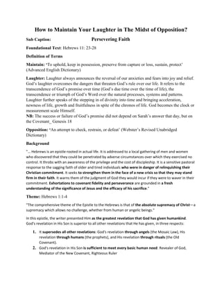 How to Maintain Laughter In The Midst Of Opposition by Ps T.N Makhubu.pdf