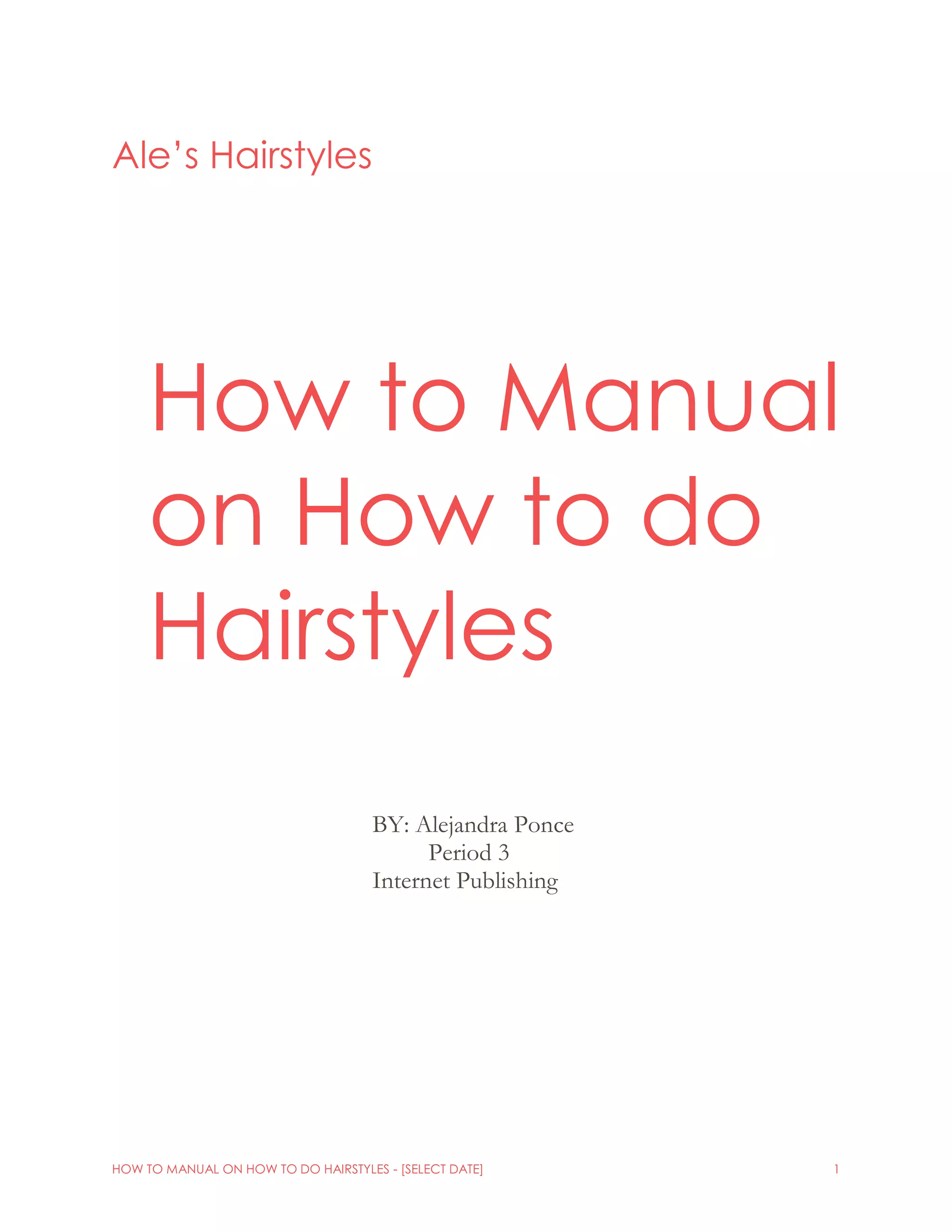 How to manual on how to do hairstyles | DOCX