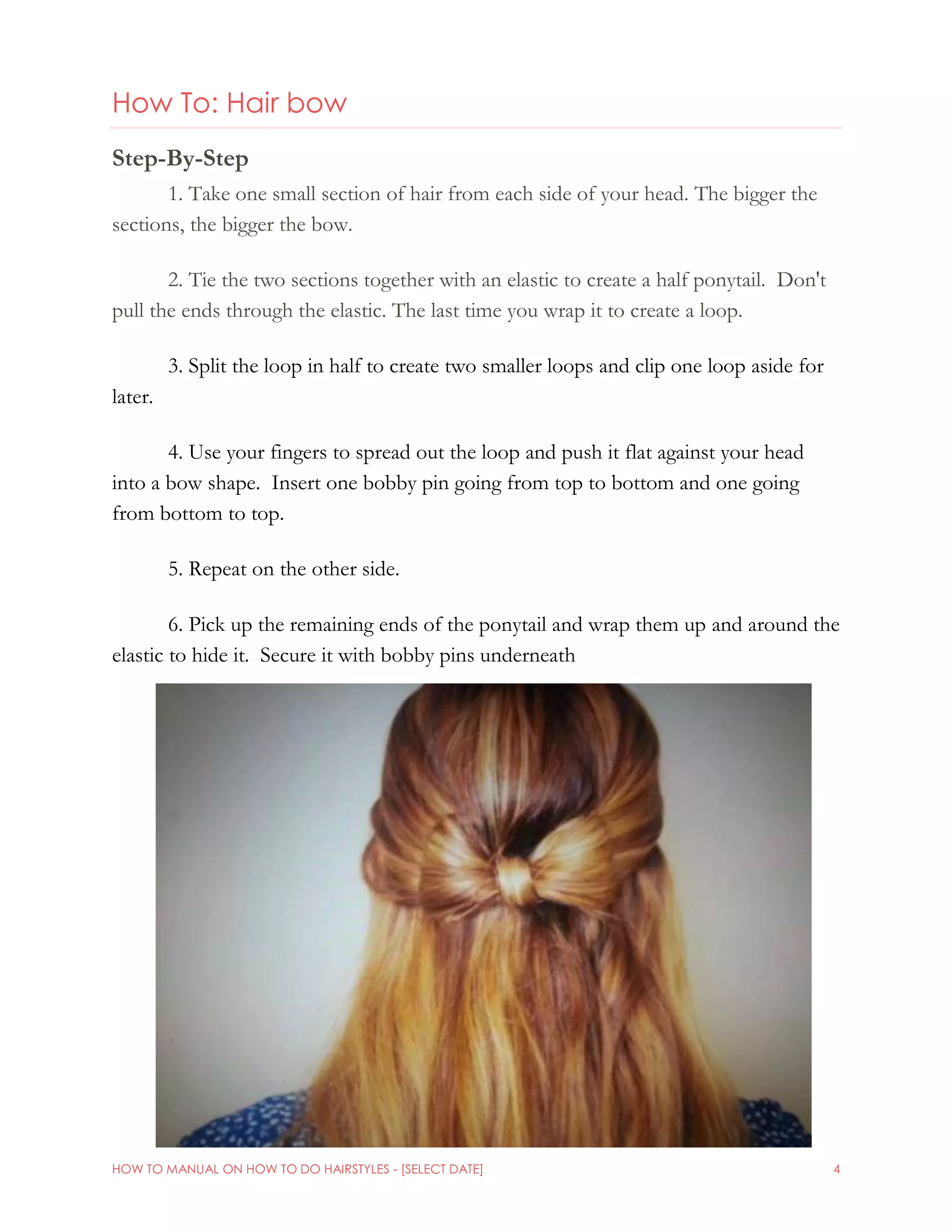 How to manual on how to do hairstyles | PDF