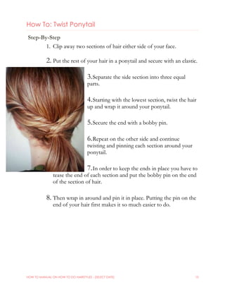 How to manual on how to do hairstyles | DOCX